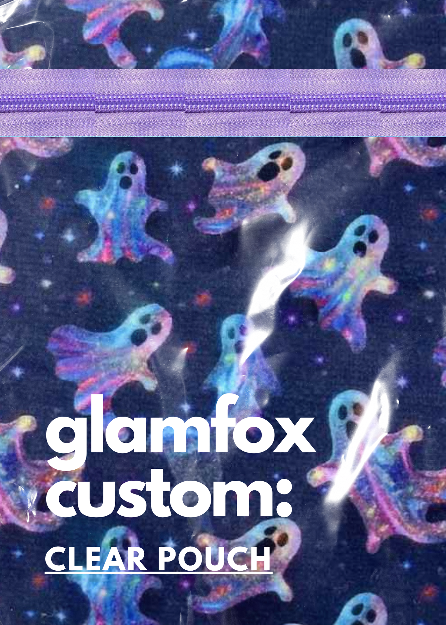 Makeup Junkie Bags - Glimmer Ghosts Clear Pouch [Pre-Order] - Ships Se ...