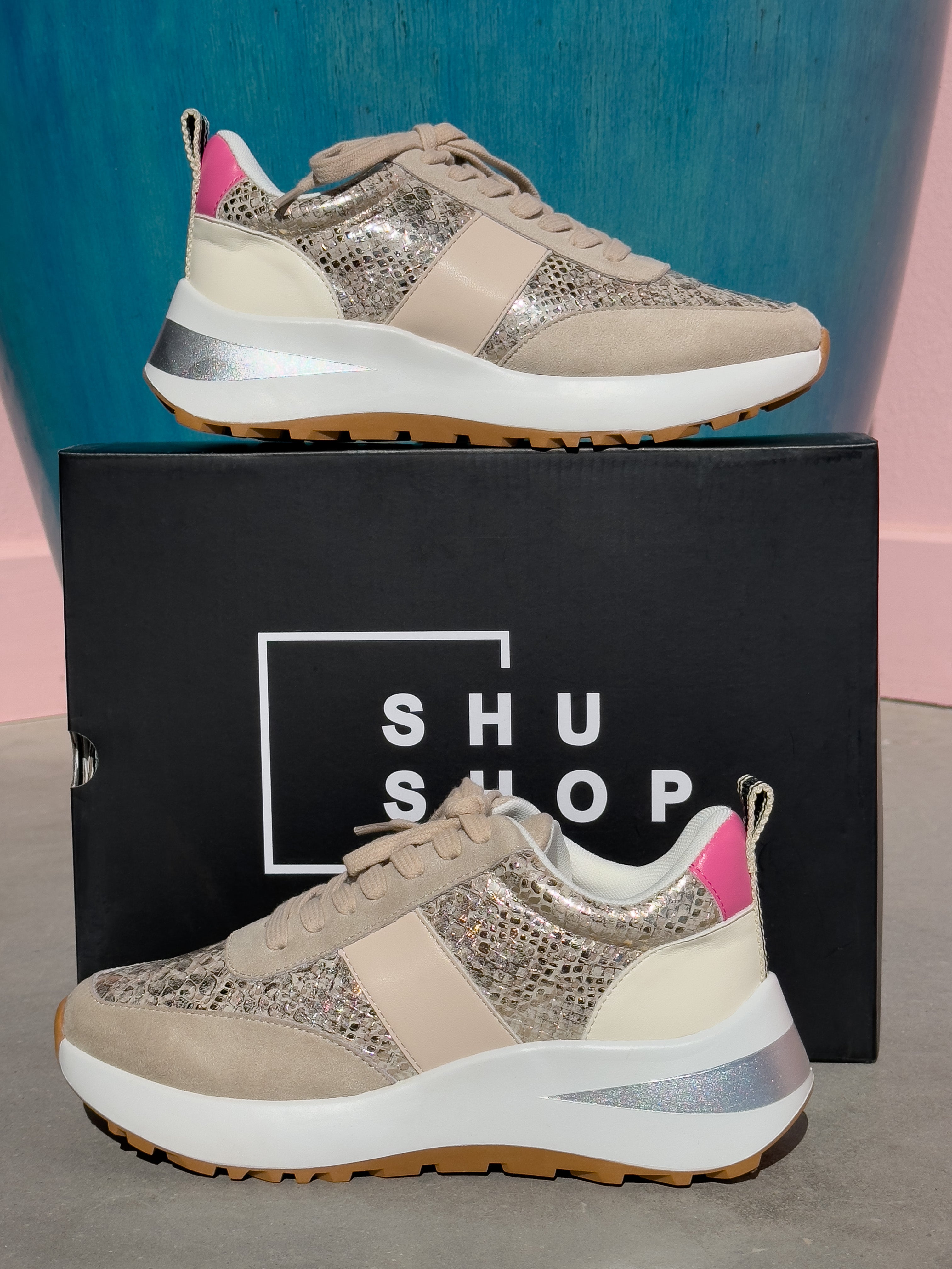 Shu Shop - Serafina Gold Snake Hi Top Sneakers – Glamfoxboutique.com